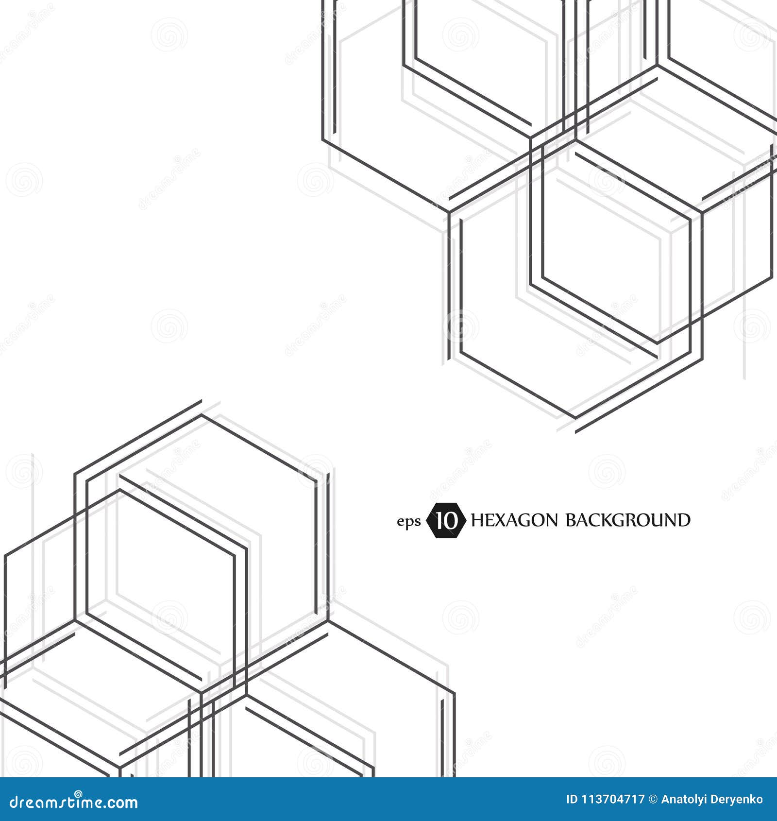 Hexagonal Geometric Background. Hexagons Genetic and Social Network ...