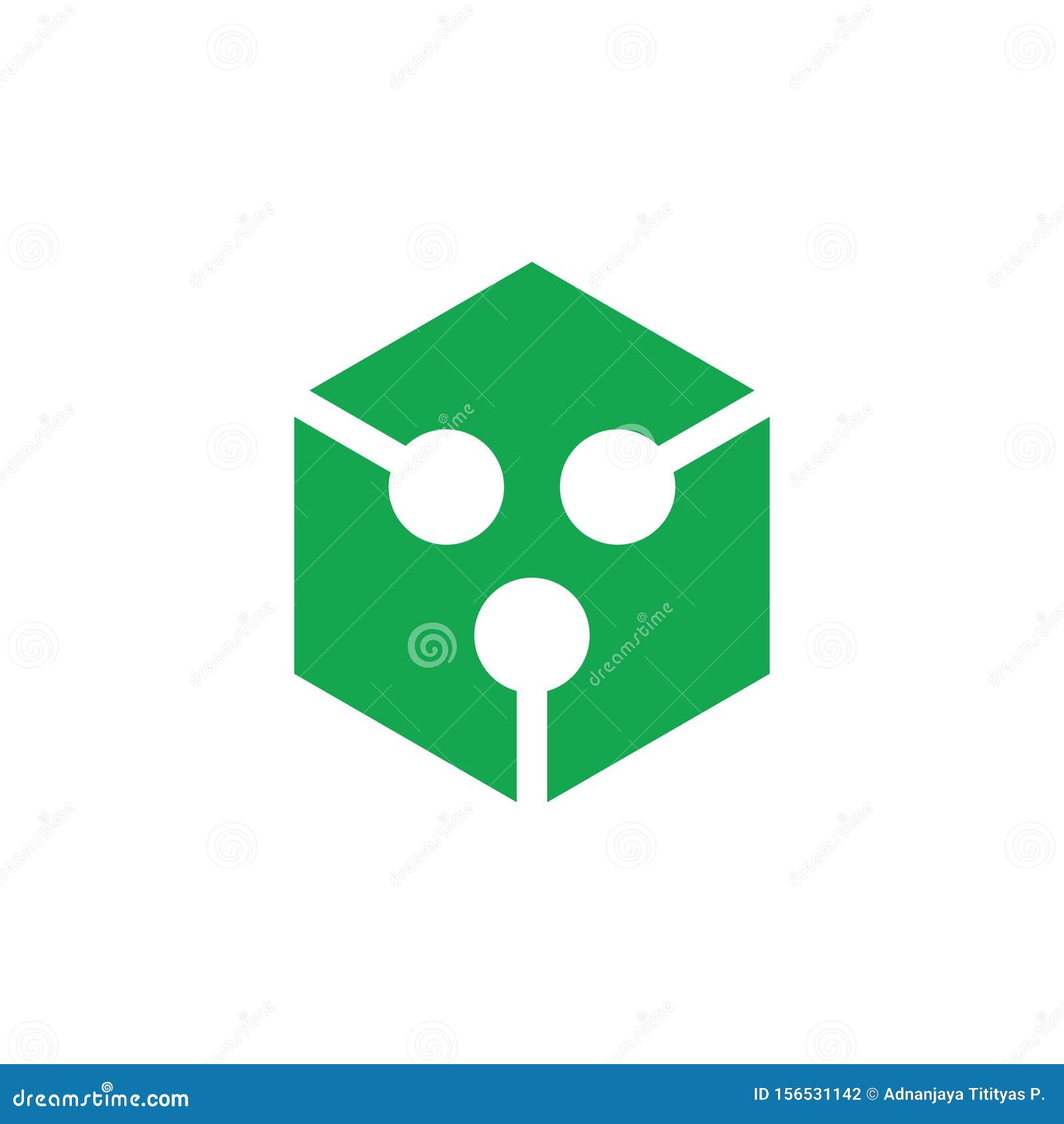 Hexagonal Geometric Dots Logo Vector Stock Vector - Illustration of ...