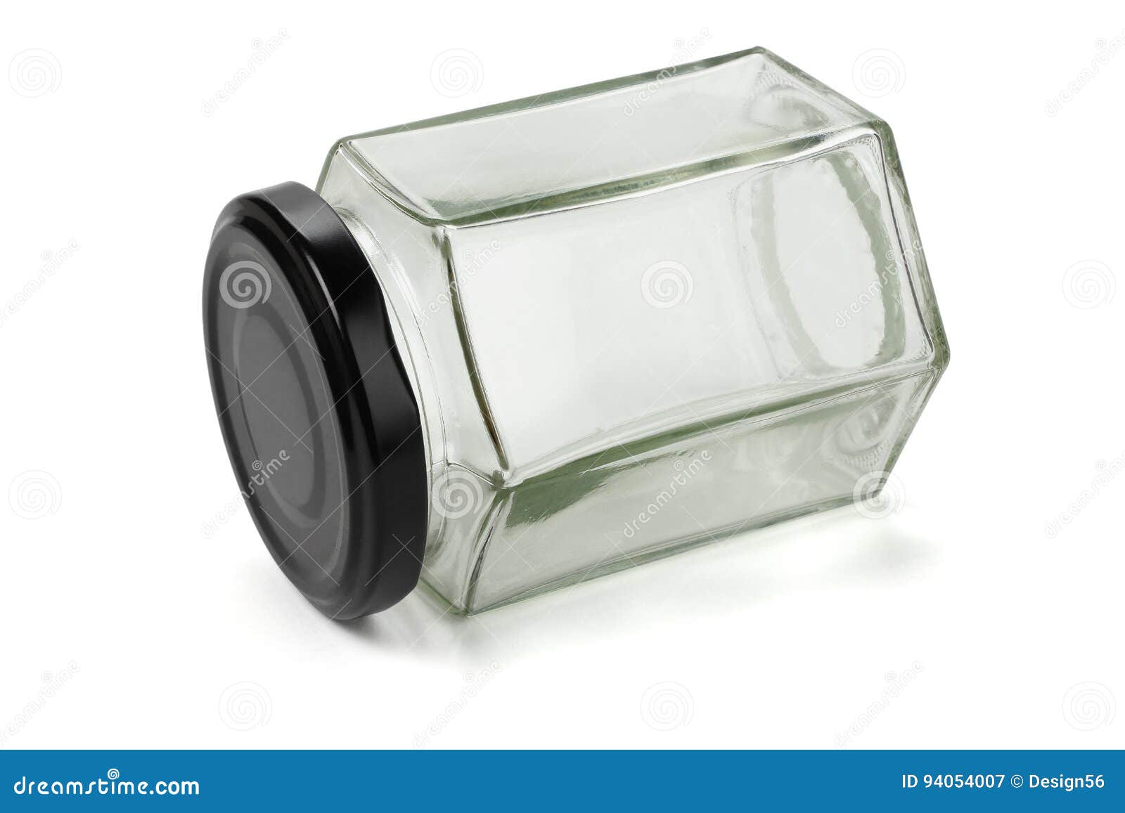 Hexagonal Glass Jar stock image. Image of lying, background - 94054007