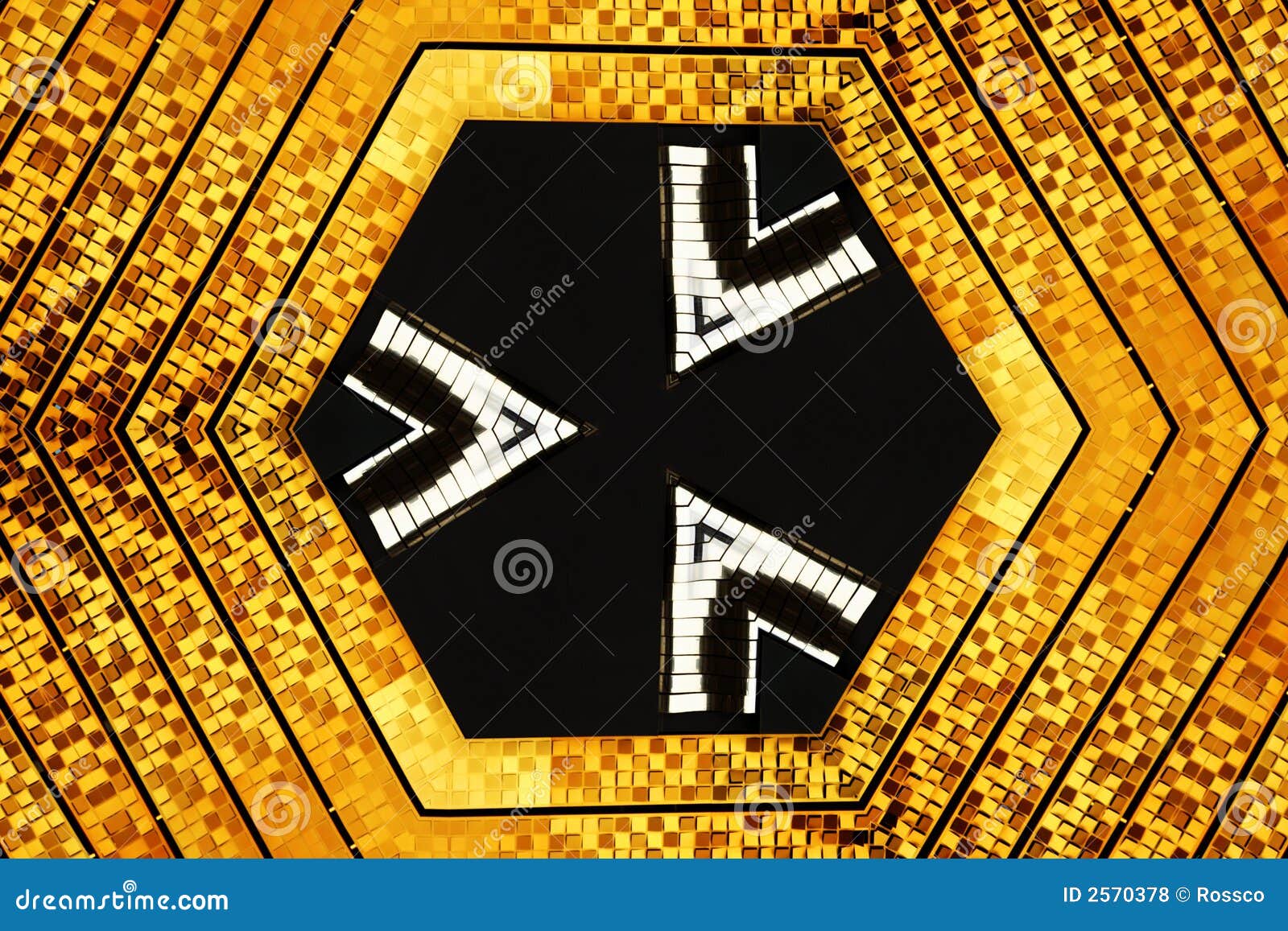 Hexagonal gold design stock illustration. Illustration of golden - 2570378