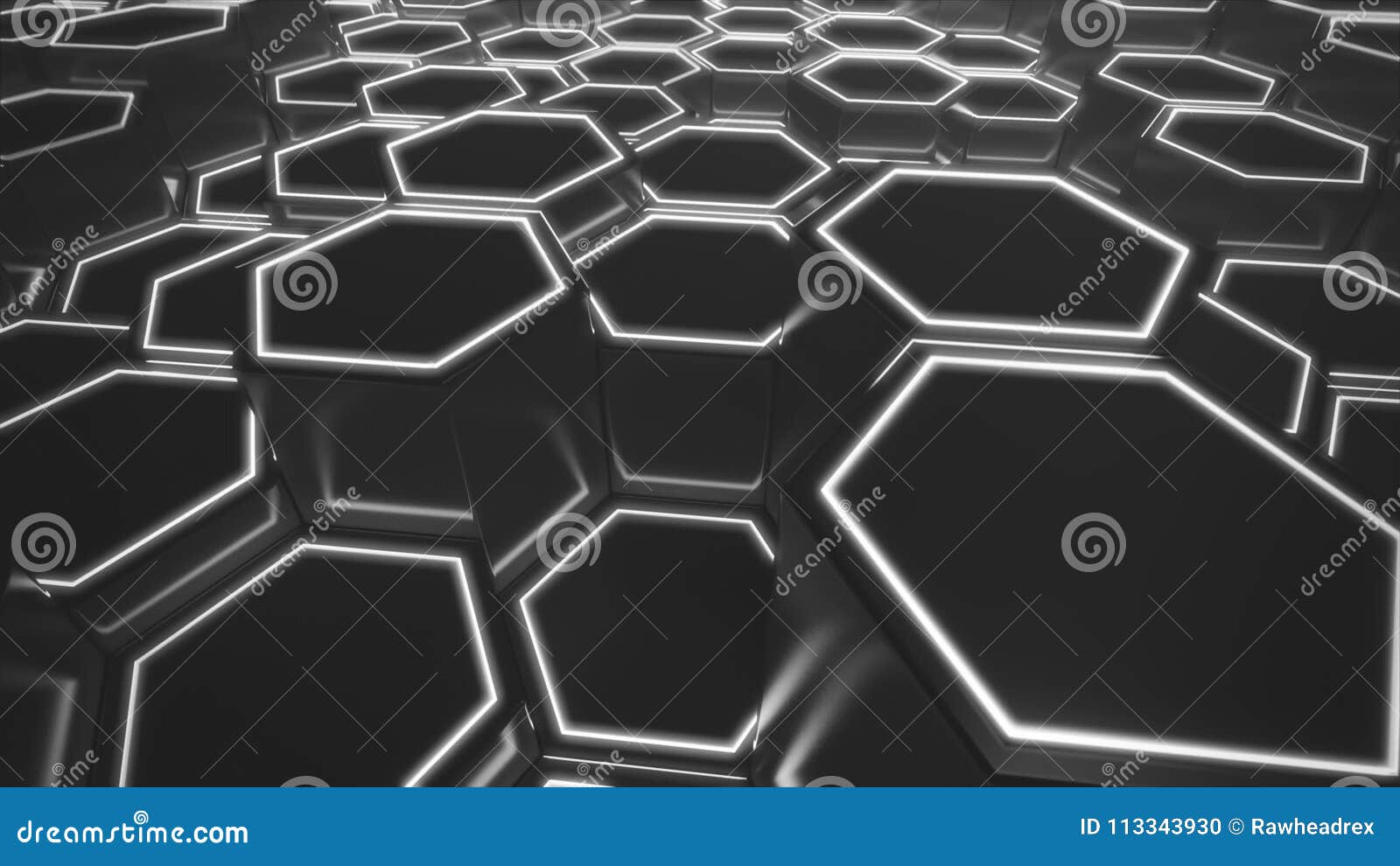 Hexagonal Grid. Abstract Technology Animation Stock Footage - Video of ...