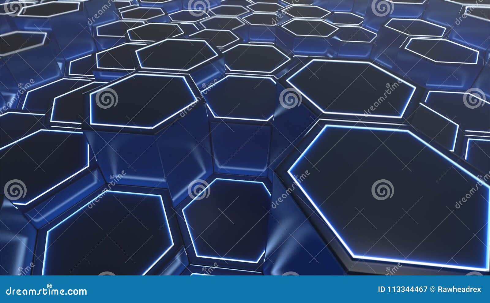 Hexagonal Grid. Abstract Technology Animation Stock Video - Video of ...