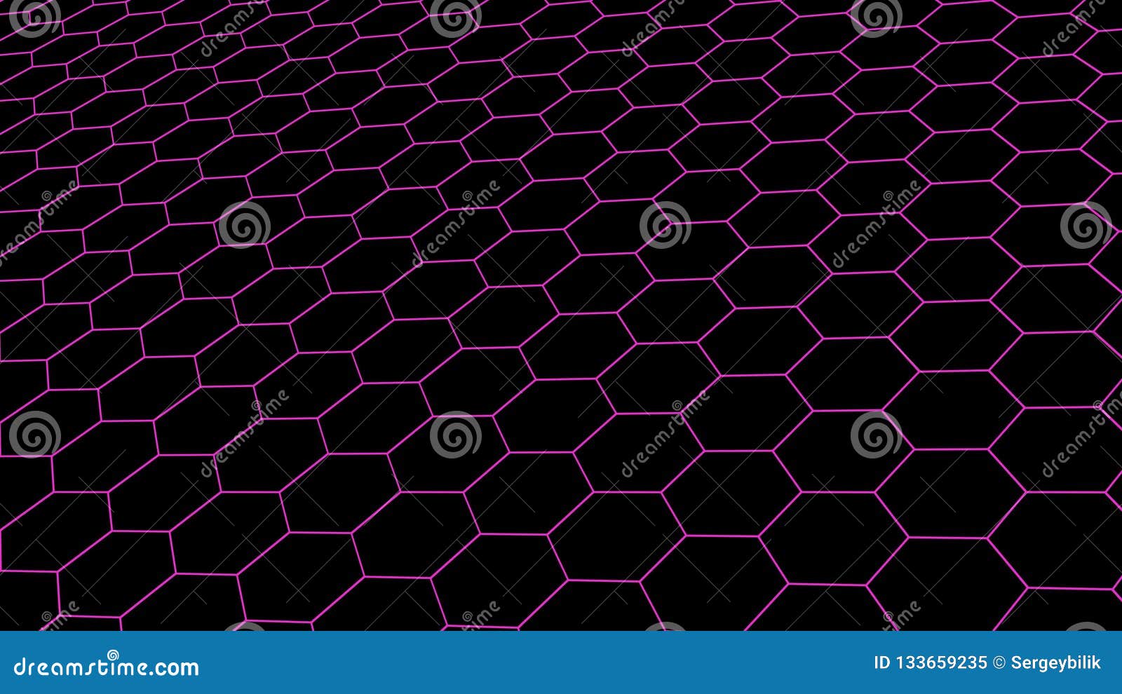 Hexagonal Grid Net Field Landscape Seamless Loop Drawing Motion ...