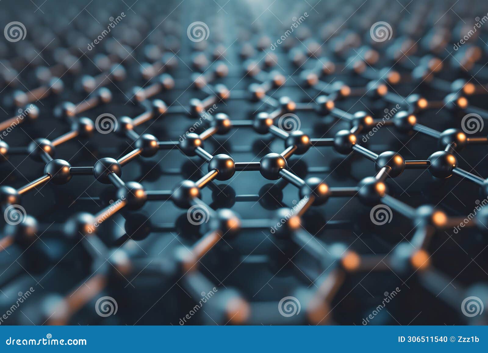 Hexagonal Grid Pattern of Molecular Structure of Graphene Stock Photo - Image of technology ...