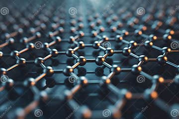 Hexagonal Grid Pattern of Molecular Structure of Graphene Stock Photo - Image of technology ...