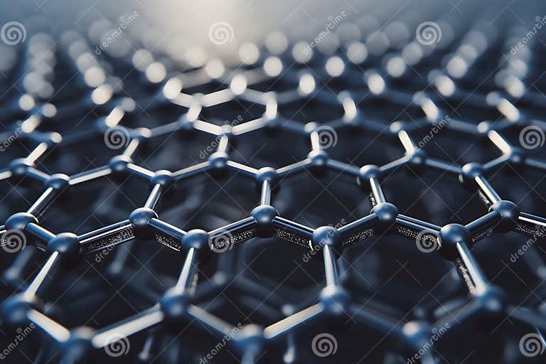 Hexagonal Grid Pattern of Molecular Structure of Graphene Stock Photo - Image of chemical ...