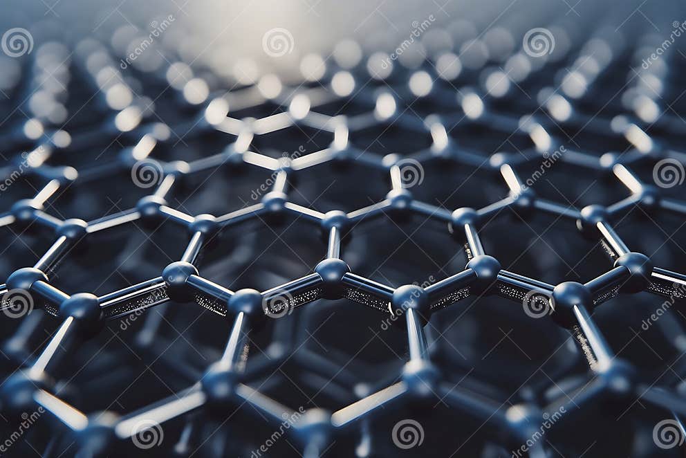 Hexagonal Grid Pattern of Molecular Structure of Graphene Stock Photo - Image of chemical ...