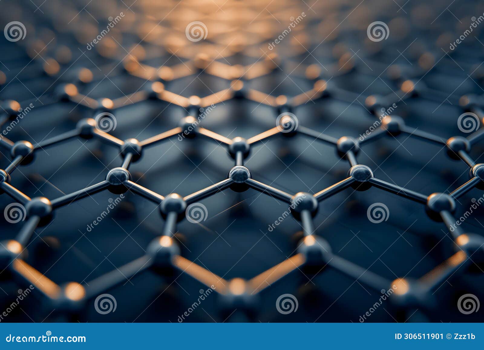 Hexagonal Grid Pattern of Molecular Structure of Graphene Stock Image - Image of physics ...