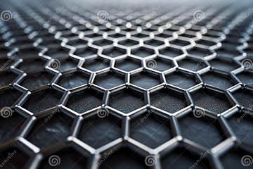 Hexagonal Grid Pattern of Molecular Structure of Graphene Stock Image - Image of nano, mesh ...