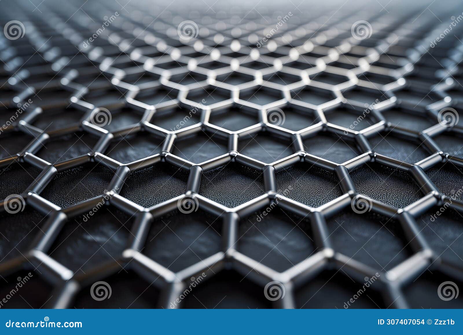 Hexagonal Grid Pattern of Molecular Structure of Graphene Stock Illustration - Illustration of ...
