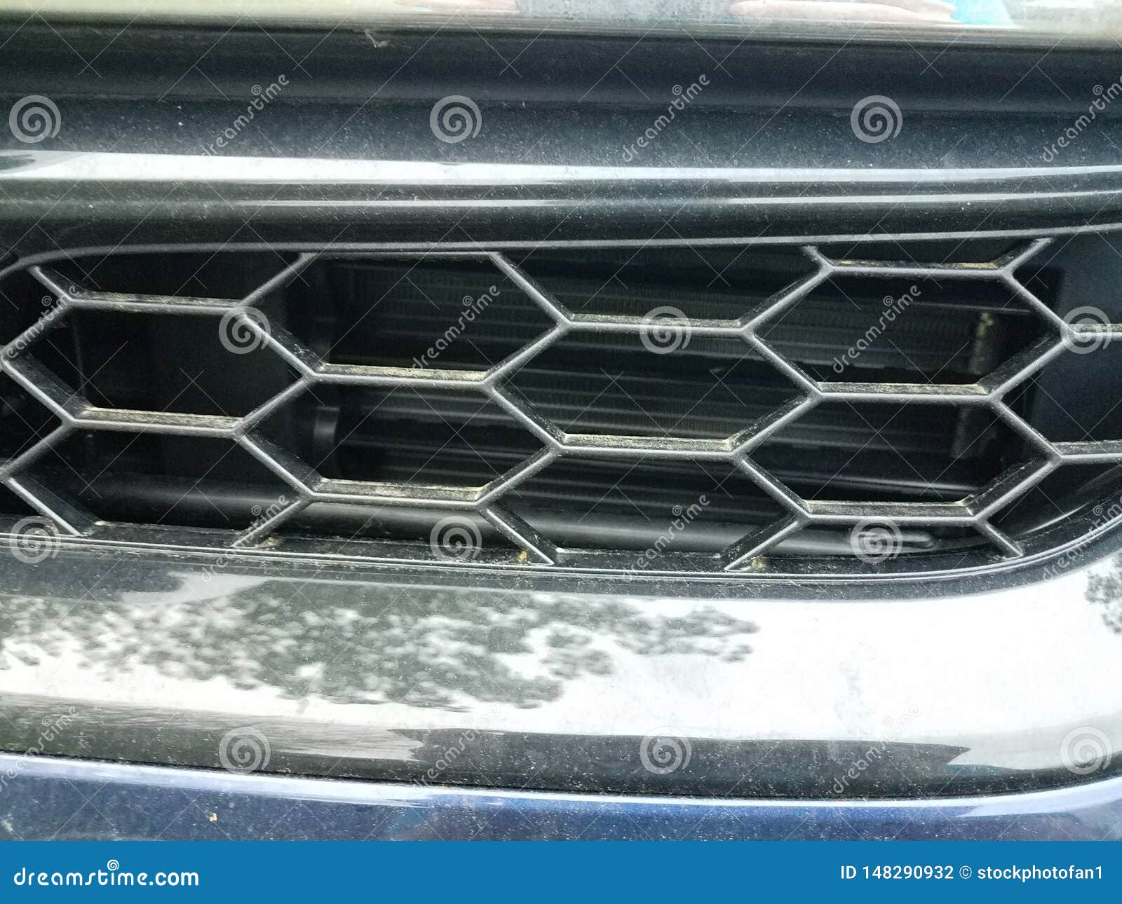 Hexagonal Grill on Front of Car or Automobile Stock Photo - Image of ...