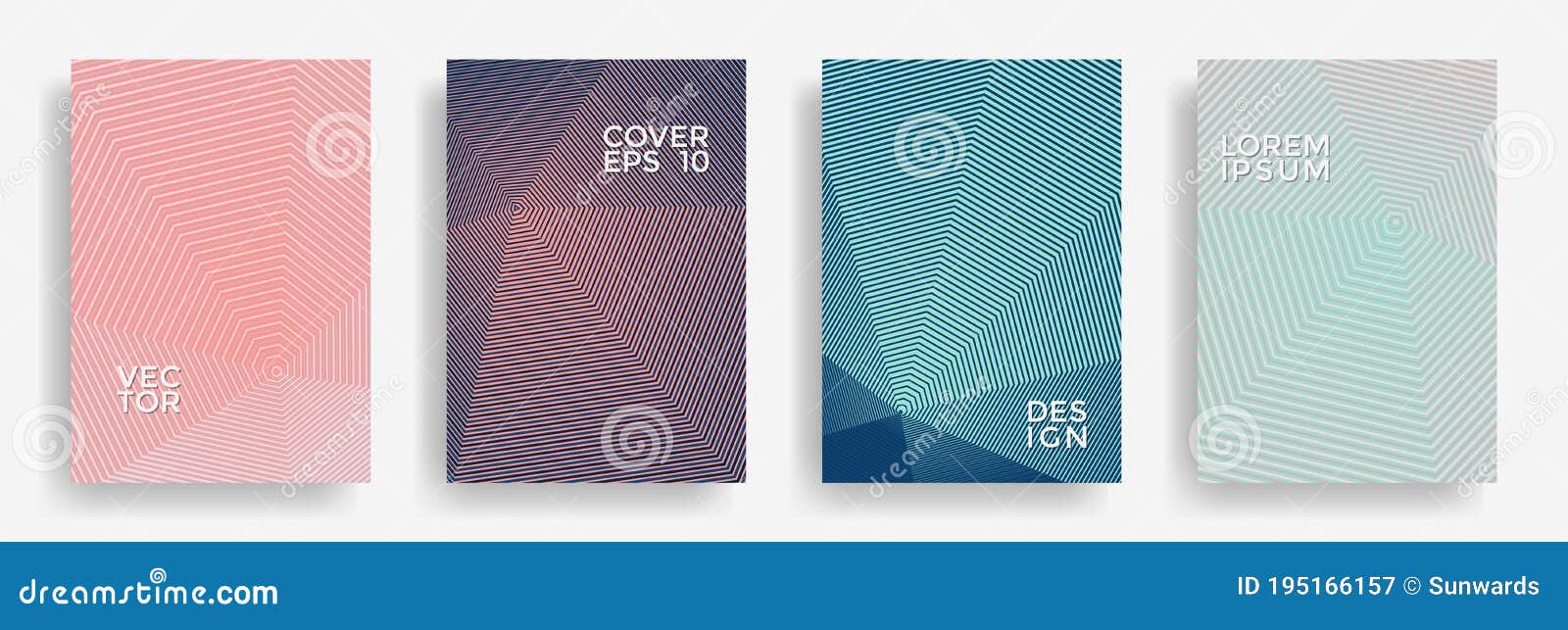 Hexagonal Halftone Pattern Cover Pages Vector Creative Design. Stock ...