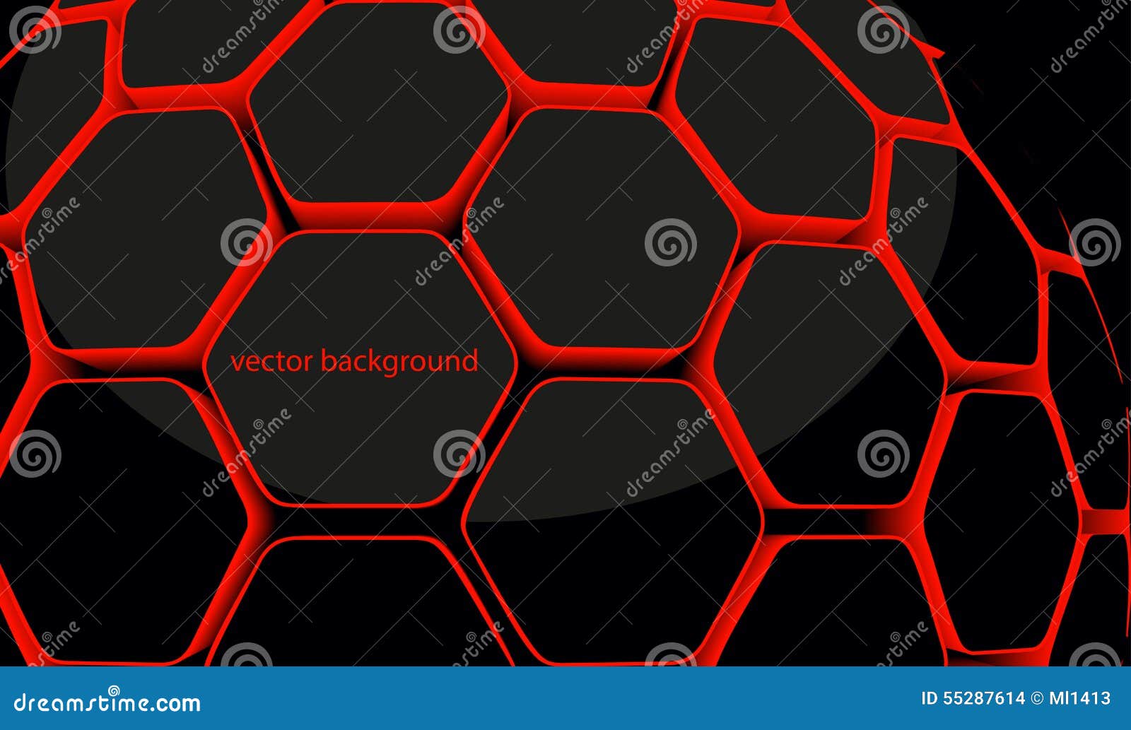 Hexagonal honeycomb 3d stock vector. Illustration of planning - 55287614