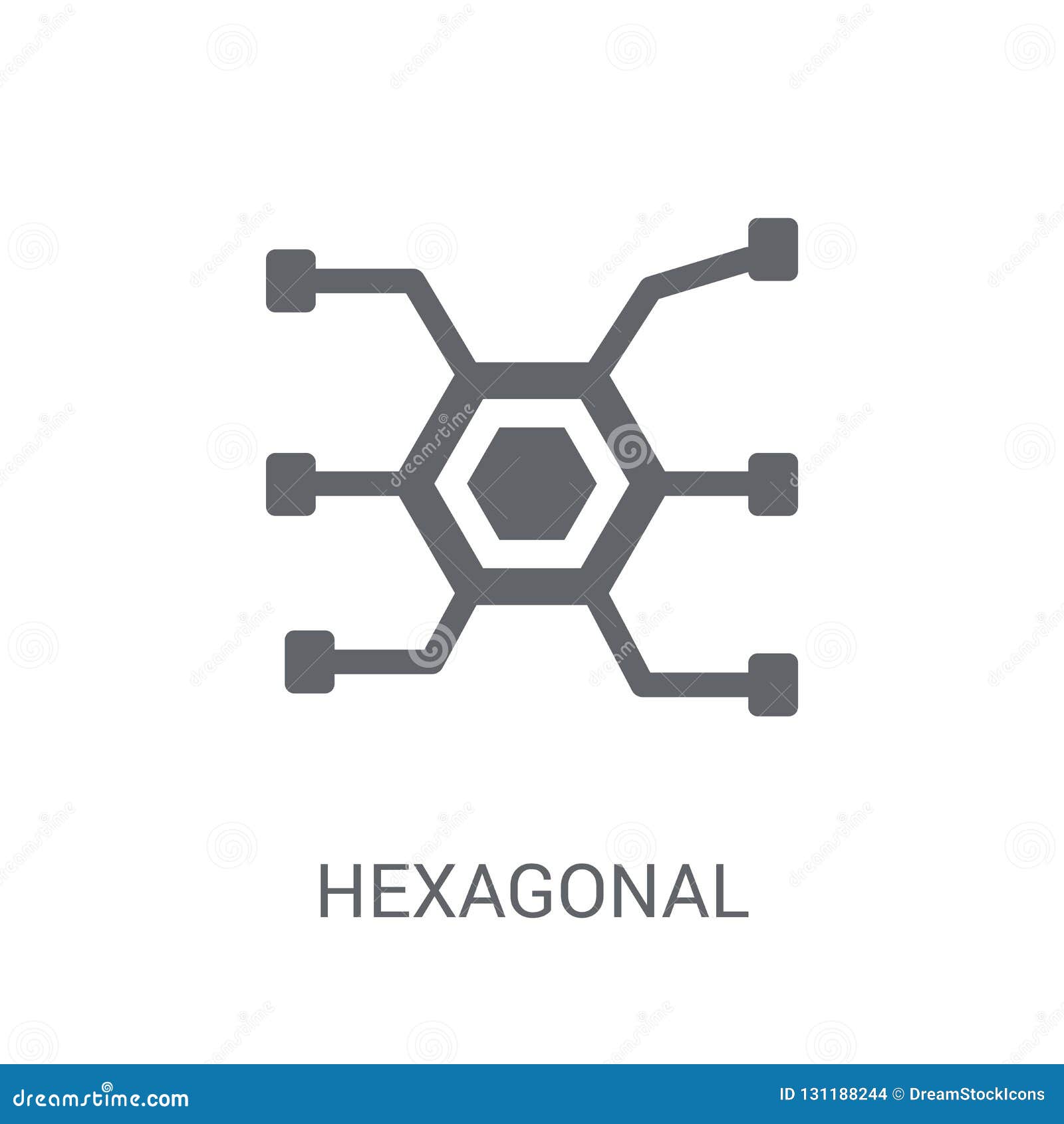 Hexagonal Interconnections Icon. Trendy Hexagonal Interconnections Logo ...