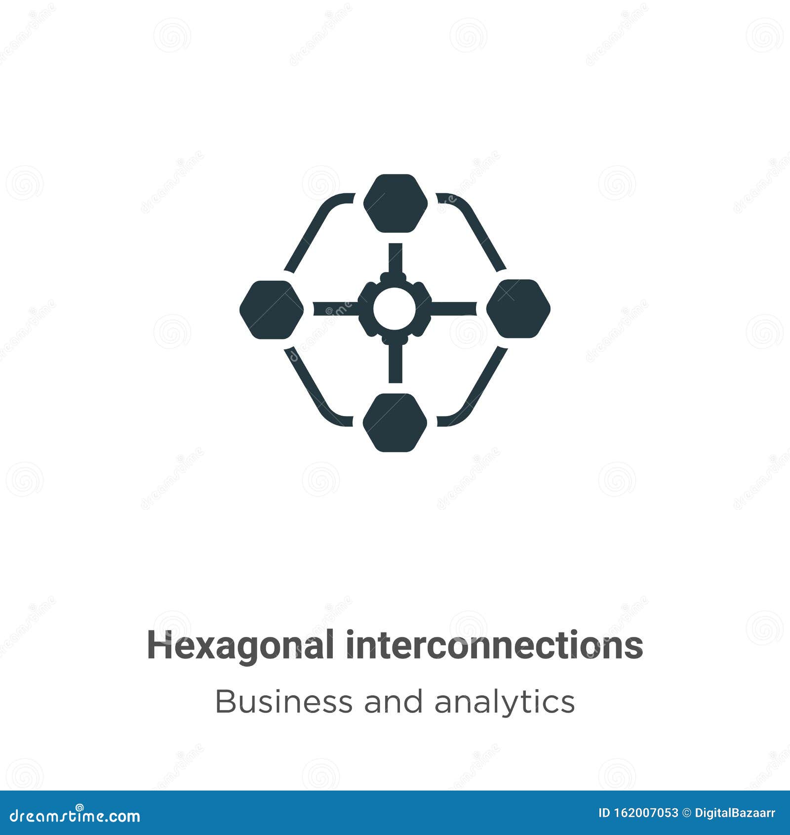 Hexagonal Interconnections Linear Icon. Modern Outline Hexagonal ...