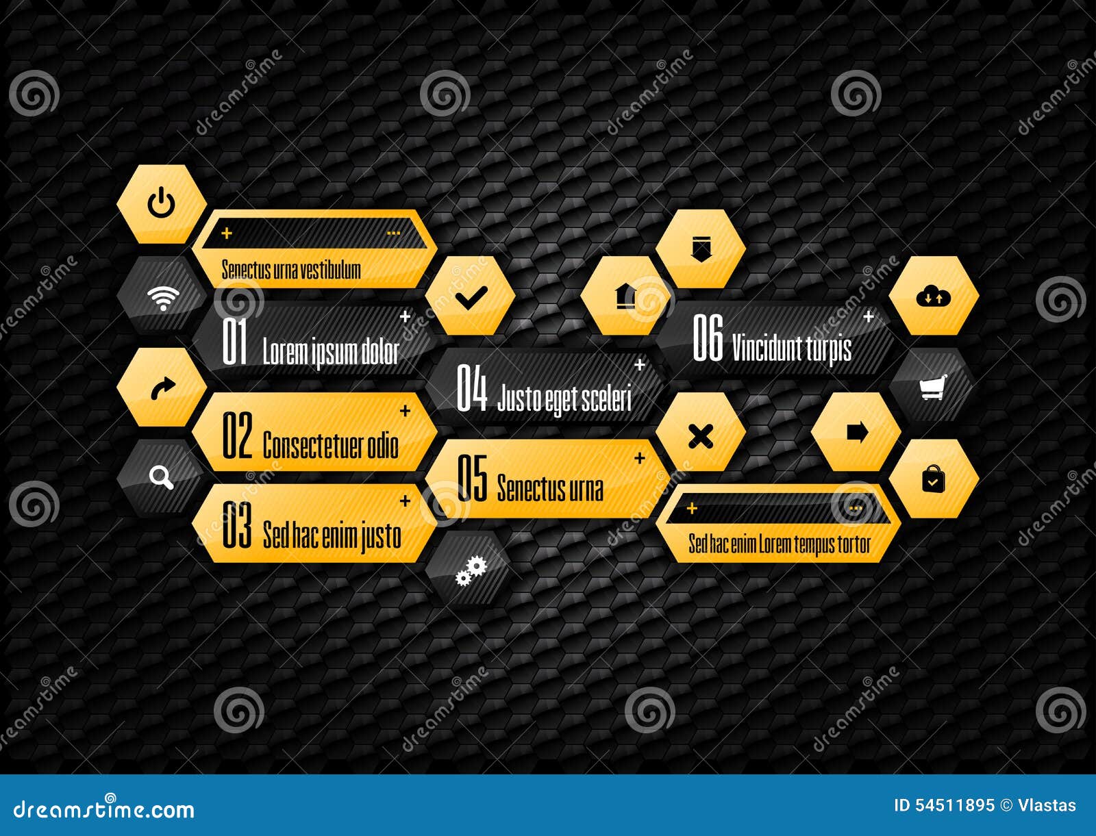 Hexagonal Layout stock vector. Illustration of flyer - 54511895