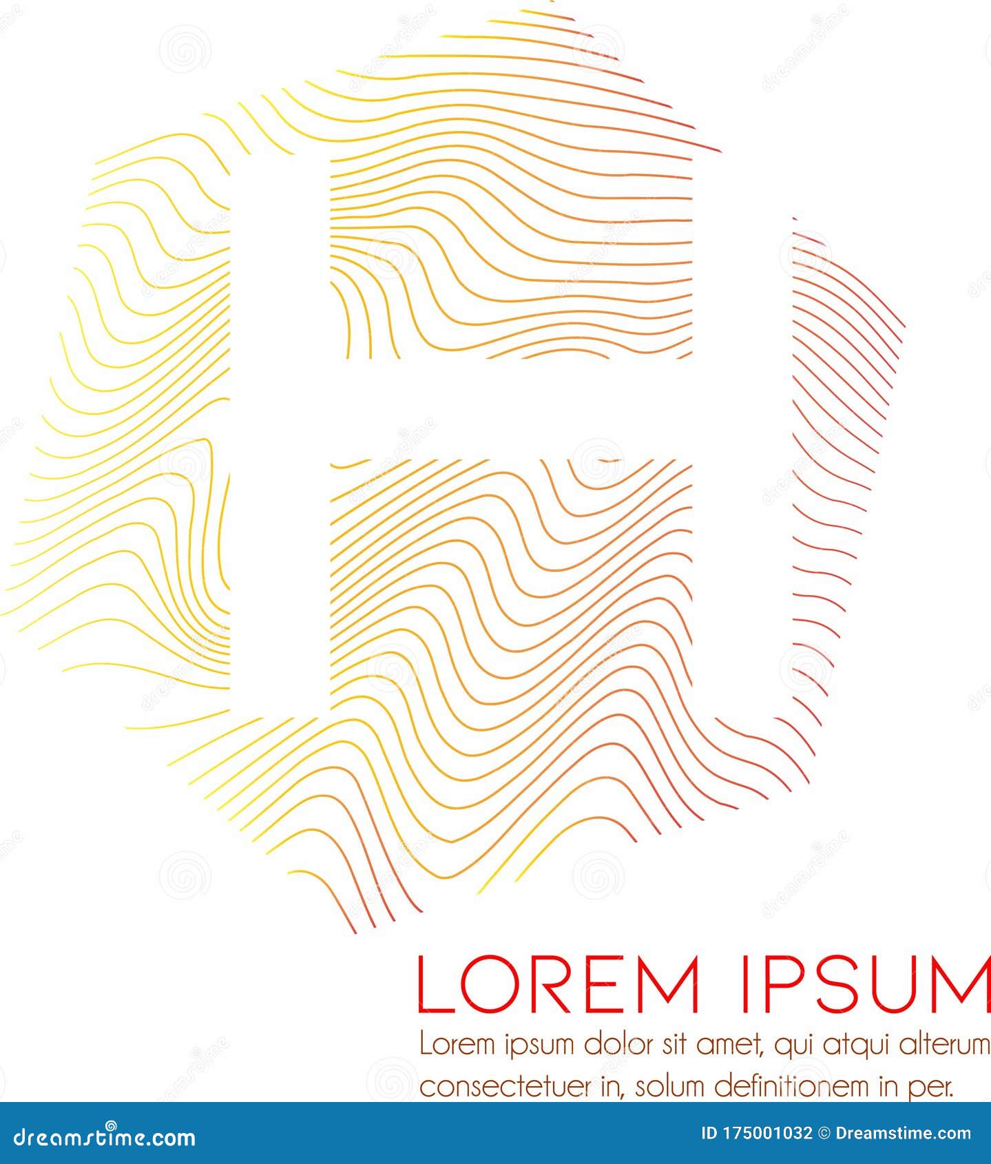 Vector Illustration Hexagonal H Letter Line Art Pattern Background ...