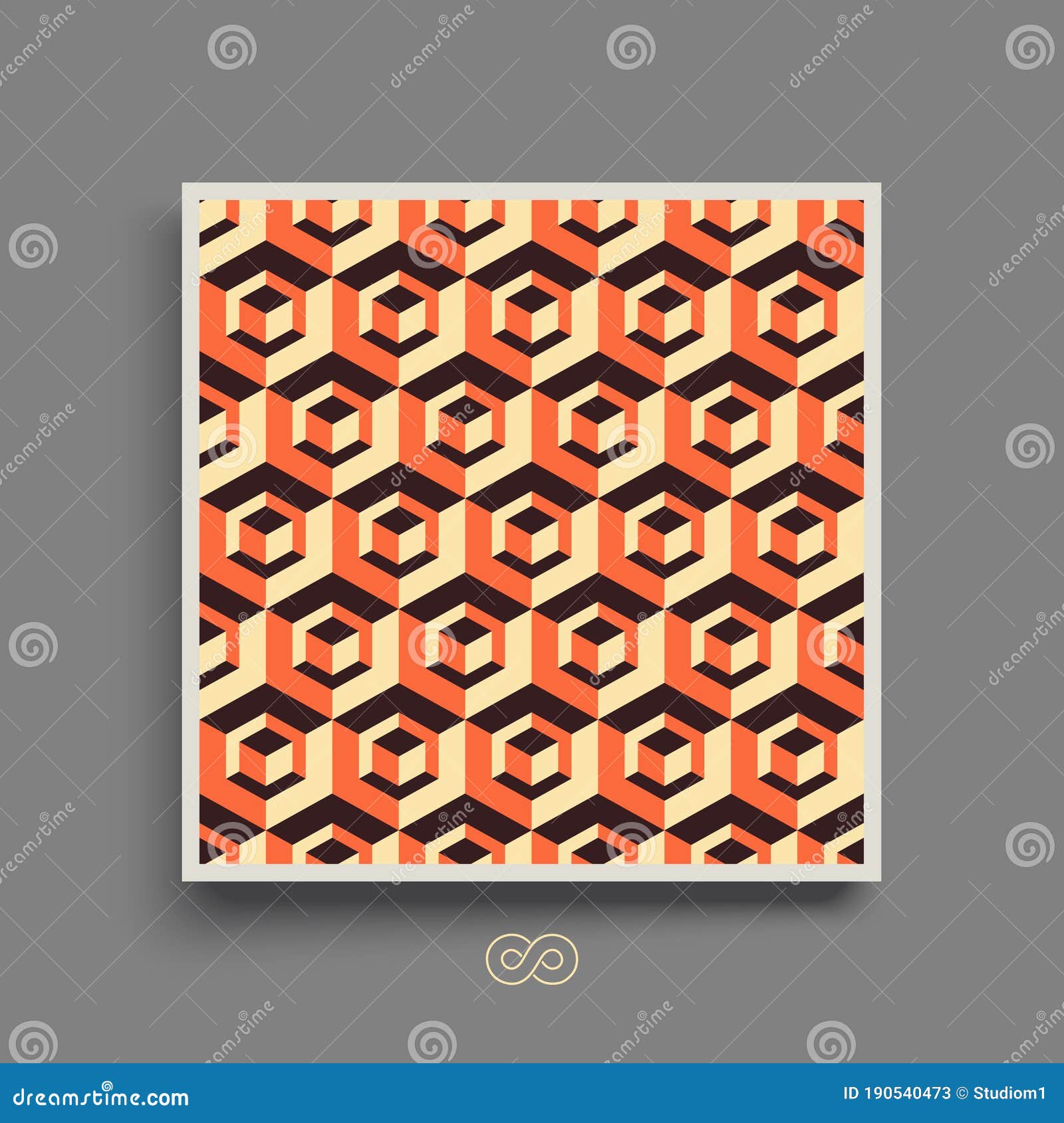 Hexagonal Lines Pattern. Textbook or Notebook Mockup. Cover Design ...