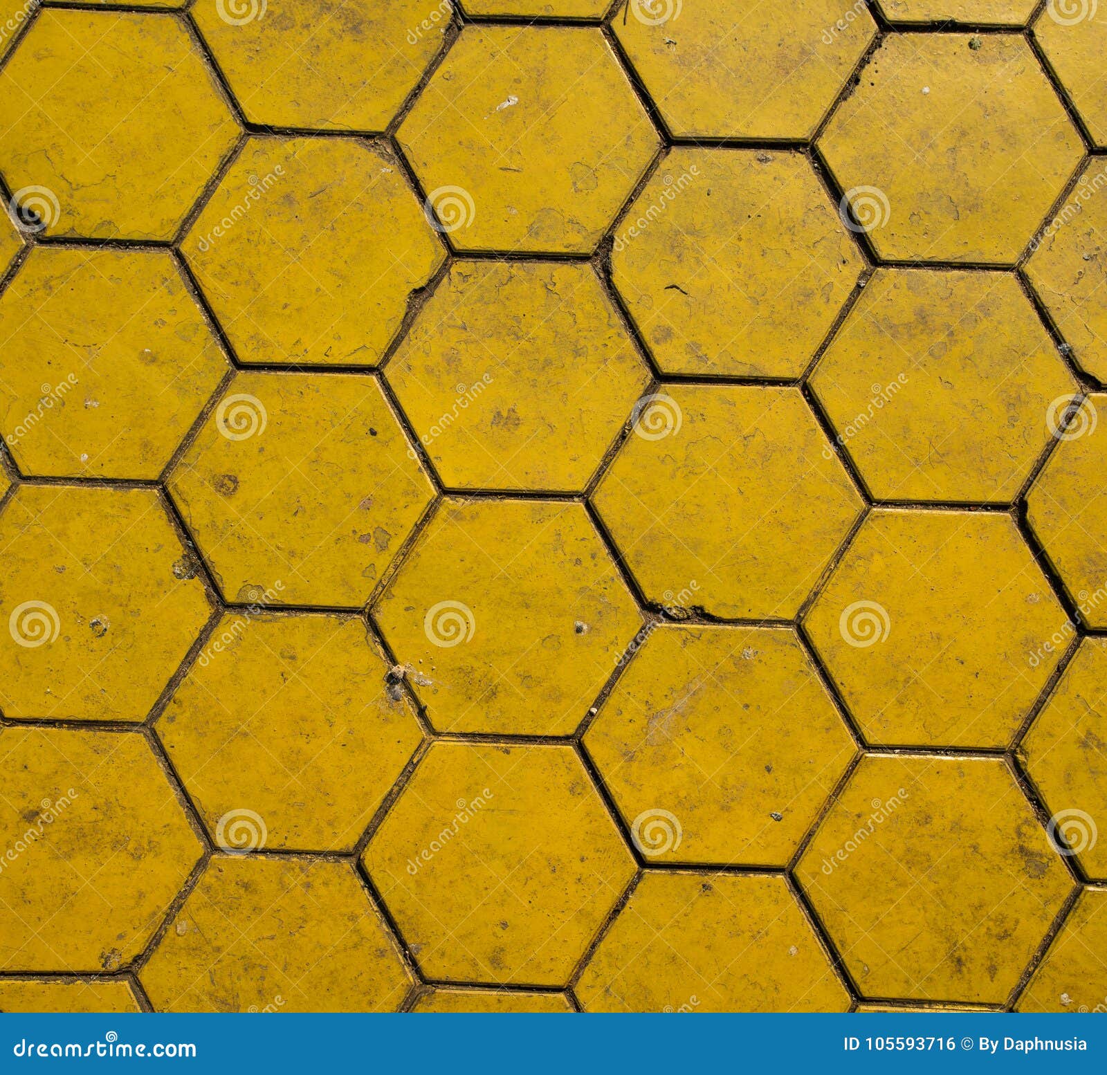 Hexagonal Lines and Yellow Ground Stock Photo - Image of floor, element ...