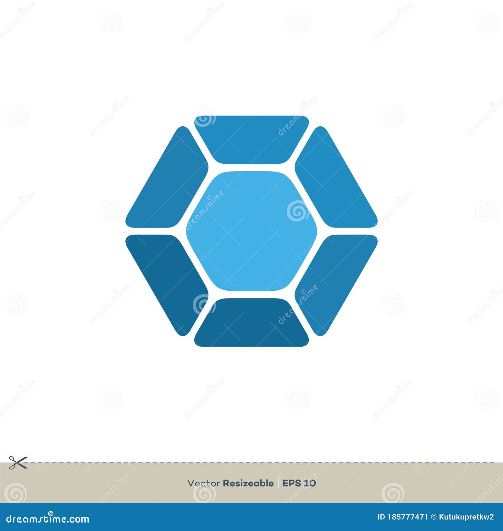 Hexagonal Logo Vector Template Illustration Design. Vector EPS 10 Stock ...