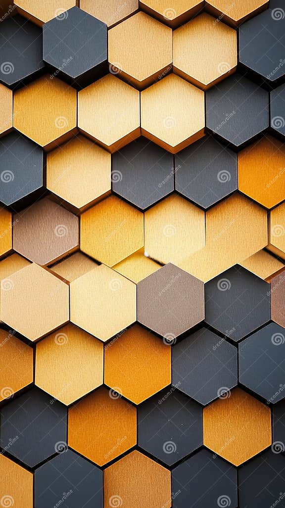 Hexagonal Mesh Pattern with Warm Lighting Creating an Abstract Visual Effect during Sunset Stock ...