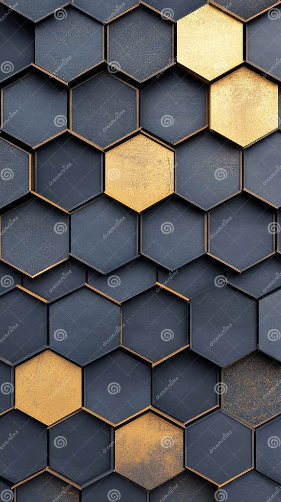 Hexagonal Mesh Pattern with Warm Lighting Creating an Abstract Visual ...