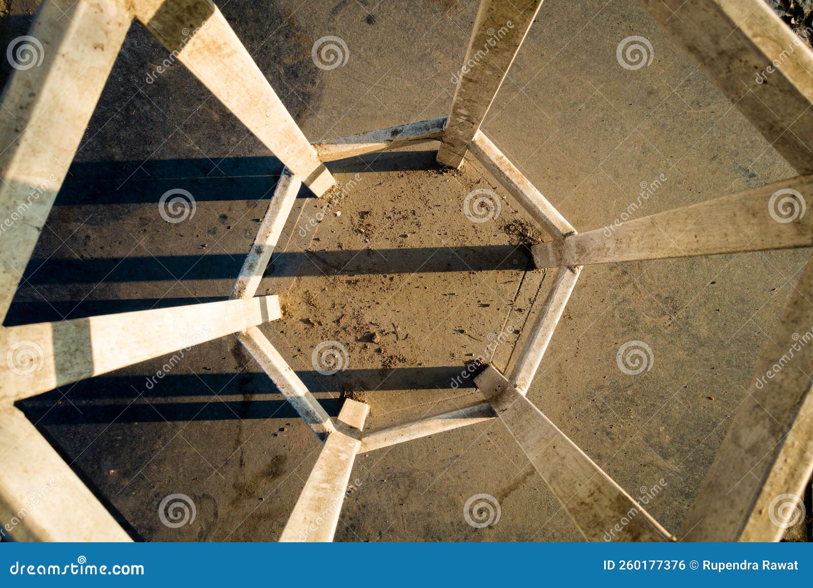 Hexagonal Metal Piping Base Support Construction. Uttarakhand India ...