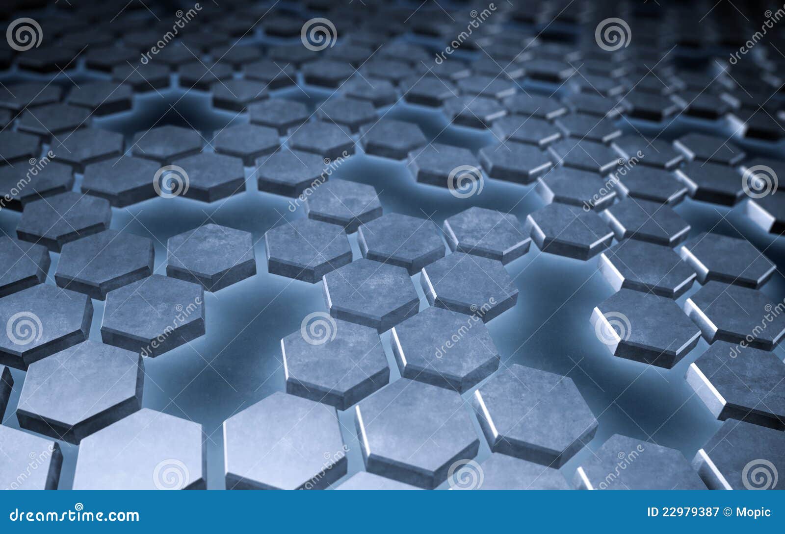 Hexagonal metallic plates stock illustration. Illustration of hexagonal ...