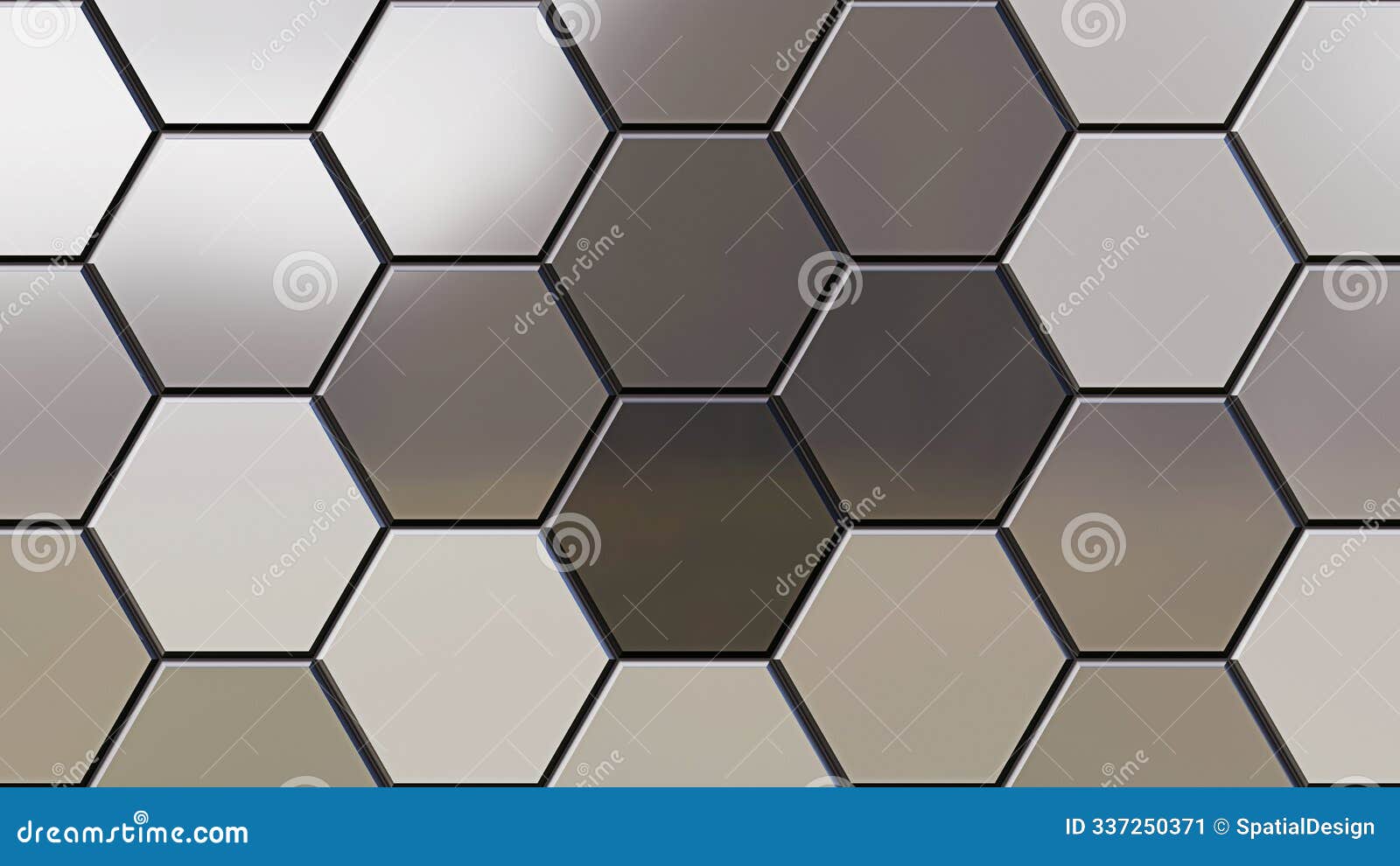 Hexagonal Metallic Tile Pattern Stock Image - Image of texture, tile ...