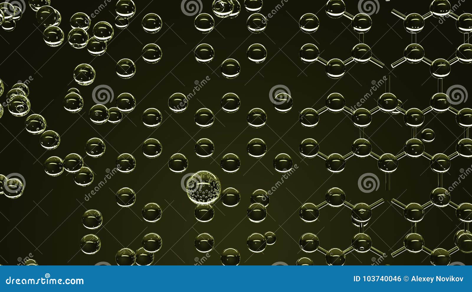 Hexagonal Molecular Structure, 3D Rendering Stock Illustration ...