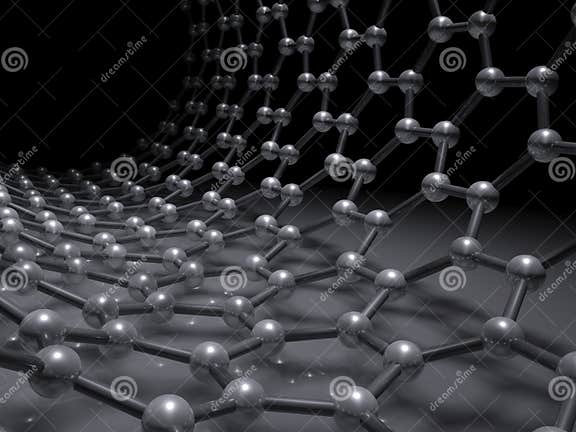 Hexagonal Molecular Structure 3 D Stock Illustration - Illustration of ...