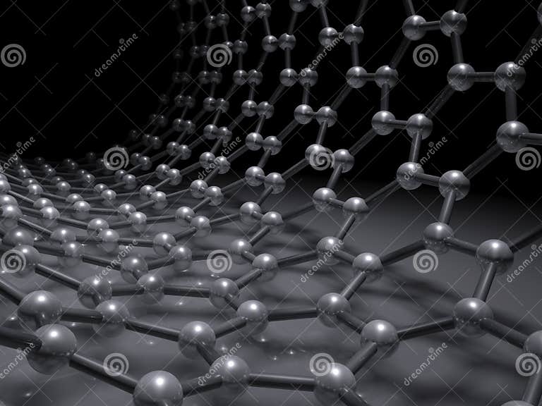 Hexagonal Molecular Structure 3 D Stock Illustration - Illustration of ...