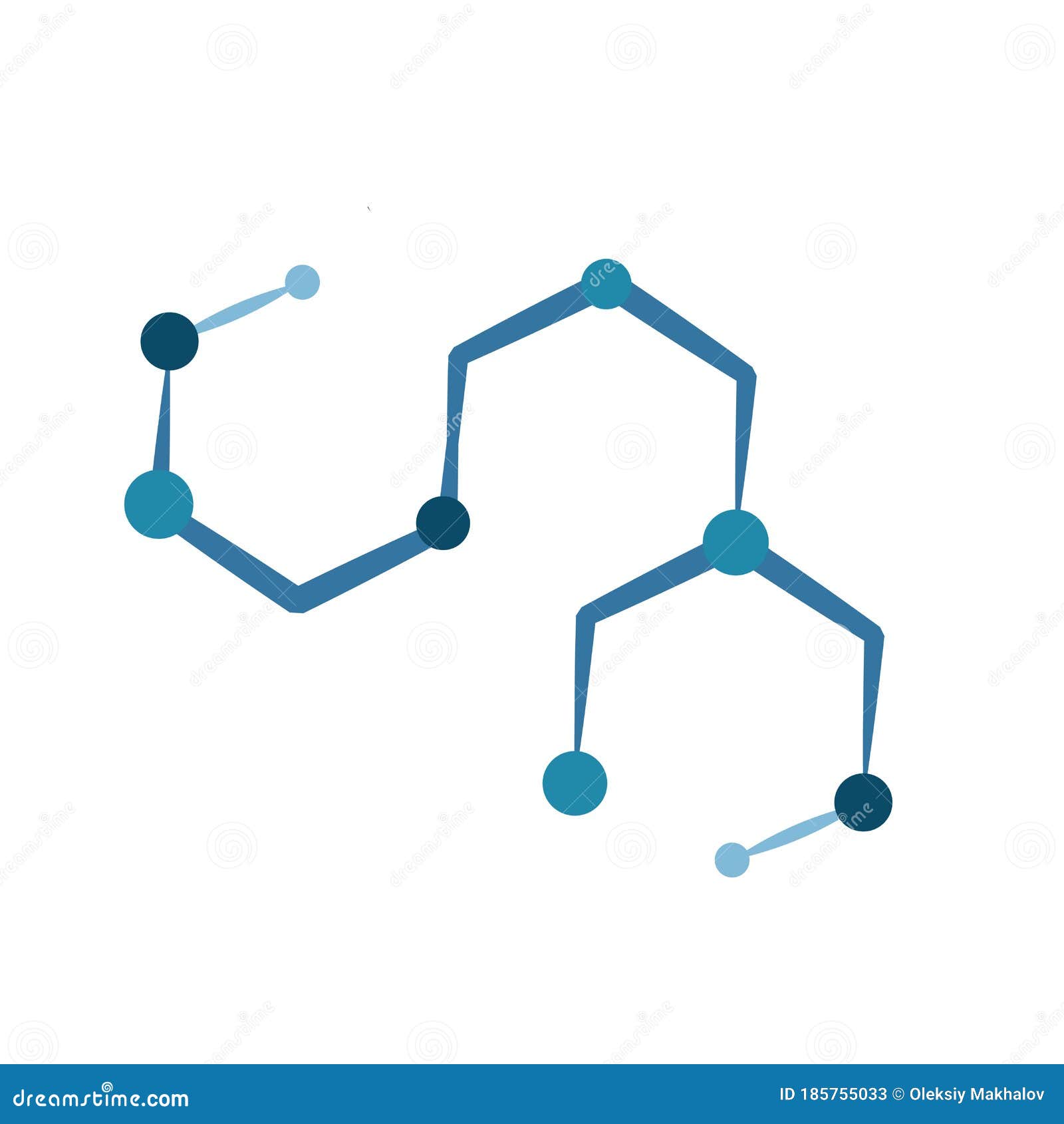 Hexagonal Molecule Badge. Molecular Structure Logo, Molecular Grids And ...