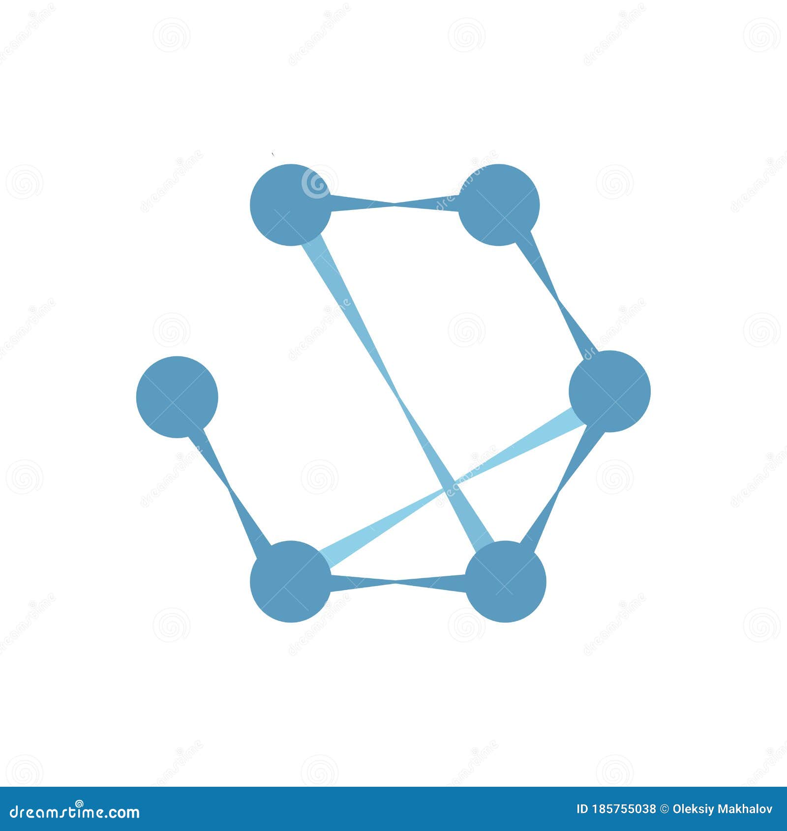 Hexagonal Molecule Badge. Molecular Structure Logo, Molecular Grids and ...
