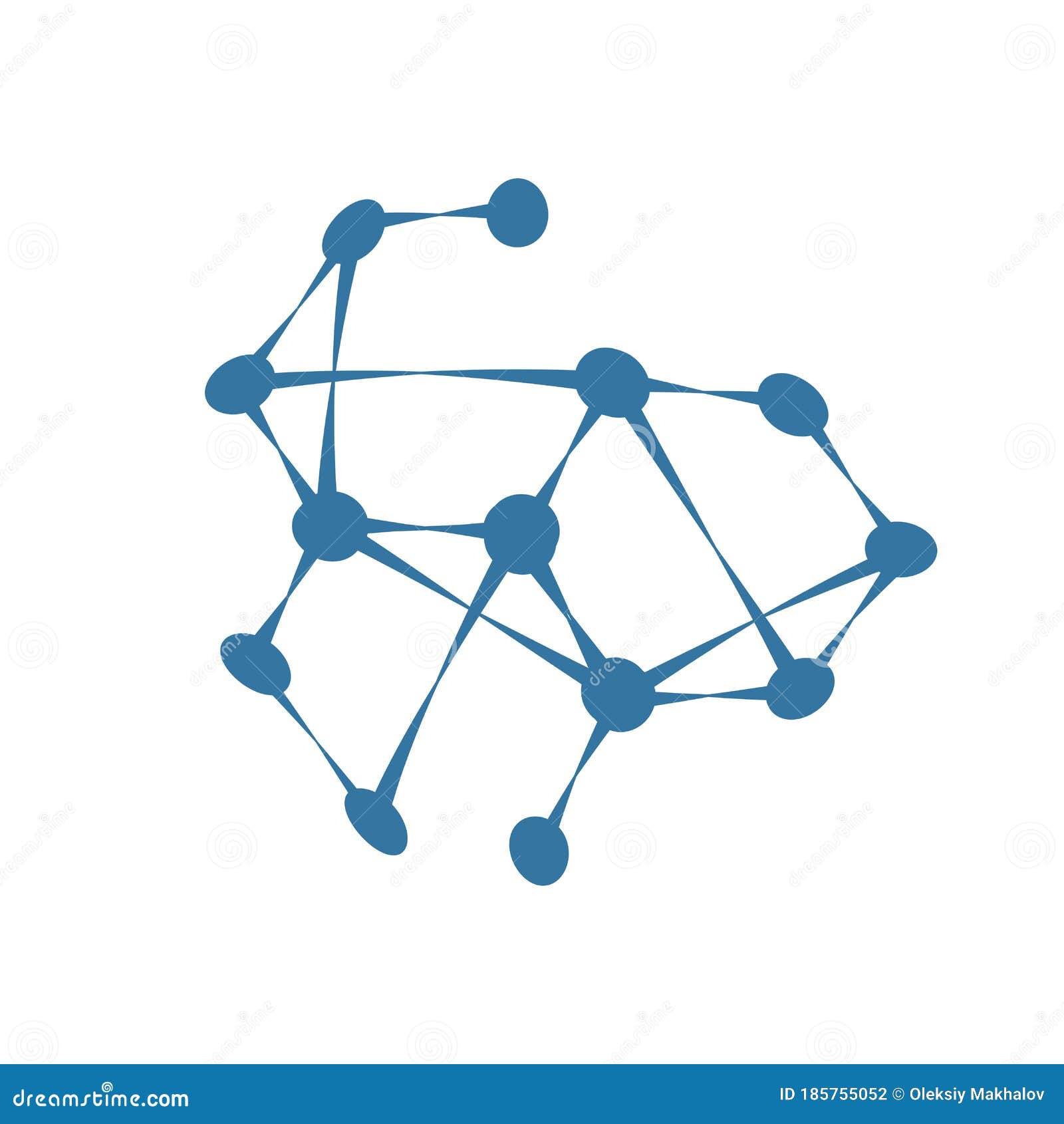 Hexagonal Molecule Badge. Molecular Structure Logo, Molecular Grids and ...