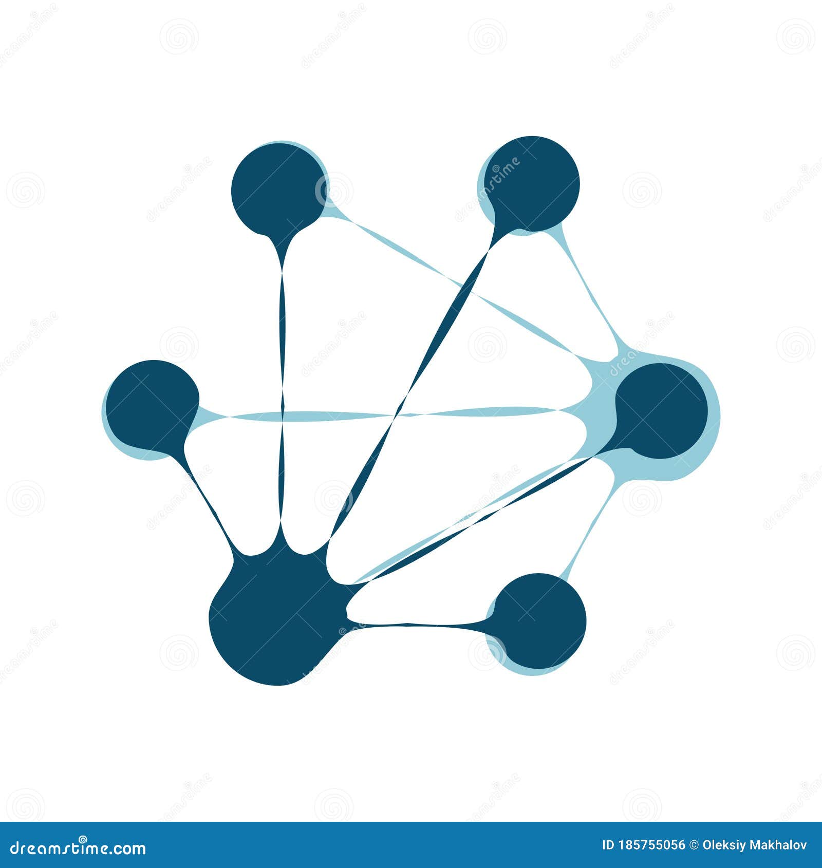Hexagonal Molecule Badge. Molecular Structure Logo, Molecular Grids and ...