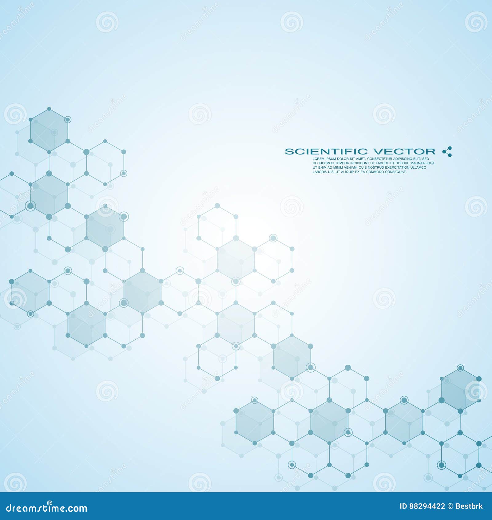 Hexagonal Molecule. Molecular Structure. Genetic and Chemical Compounds ...