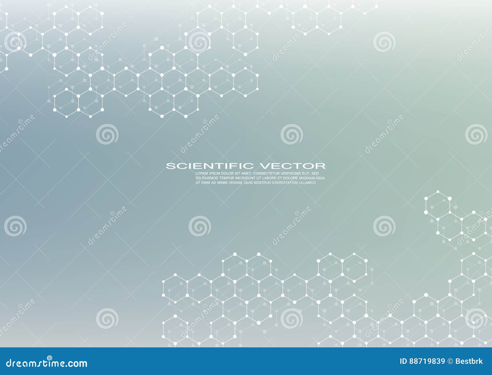 Hexagonal Molecule. Molecular Structure. Genetic and Chemical Compounds ...