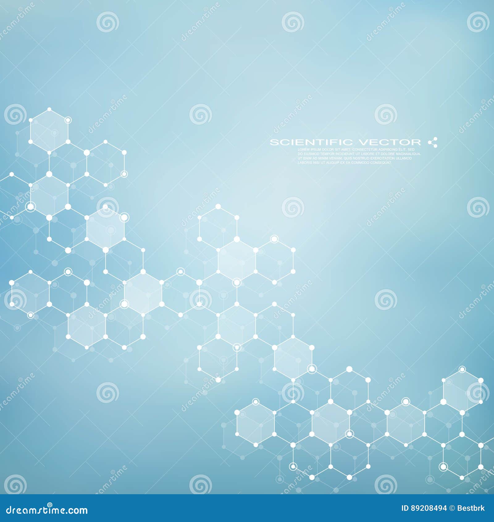 Hexagonal Molecule. Molecular Structure. Genetic and Chemical Compounds ...