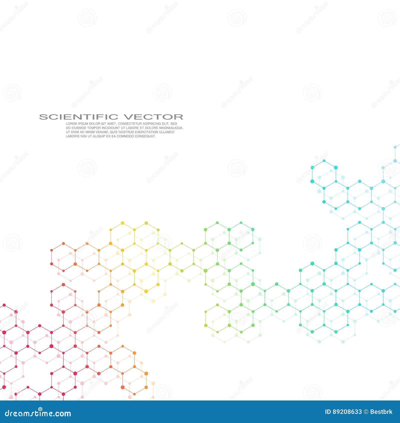 Hexagonal Molecule. Molecular Structure. Genetic and Chemical Compounds ...