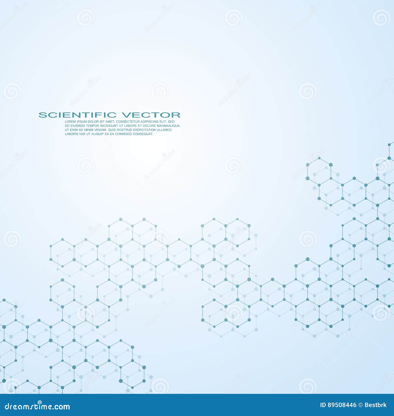 Hexagonal Molecule. Molecular Structure. Genetic and Chemical Compounds ...