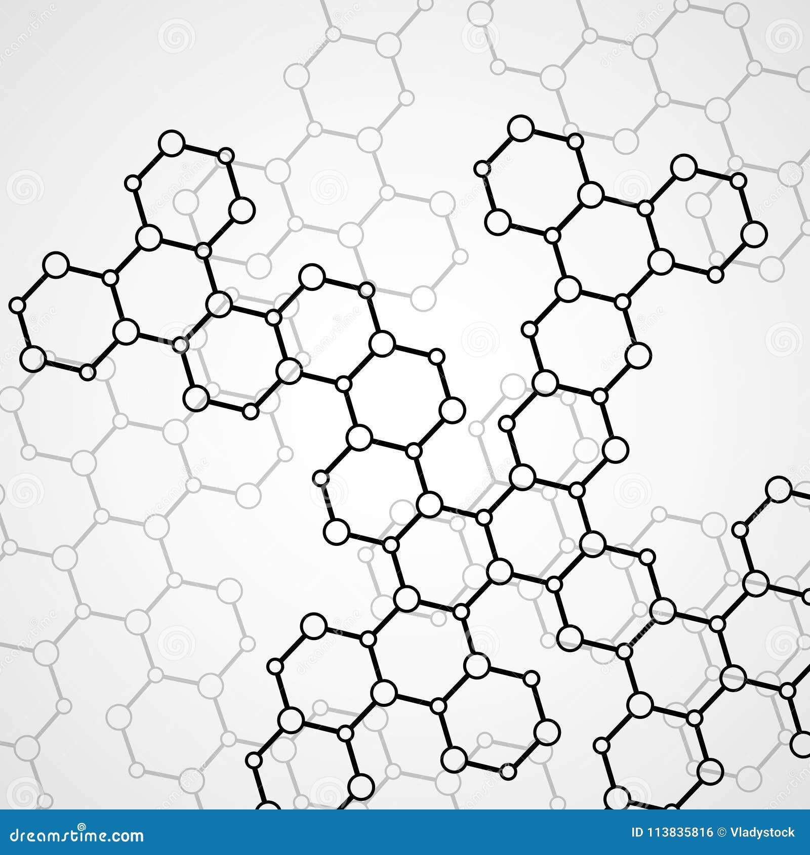 Hexagonal Molecule Structure of DNA Stock Vector - Illustration of ...