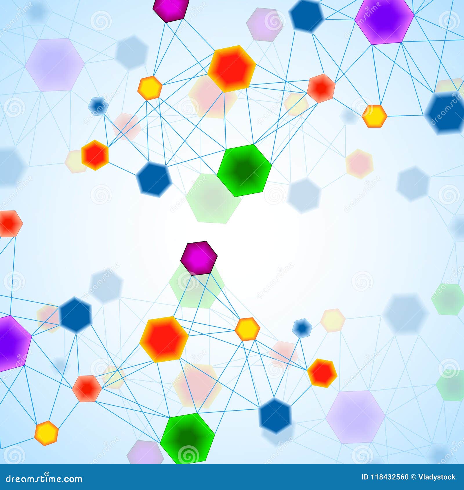 Hexagonal Molecule Structure of DNA Stock Vector - Illustration of ...