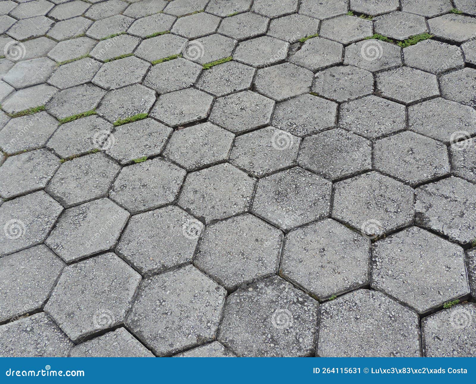 Hexagonal mosaic pavement stock image. Image of colorful - 264115631