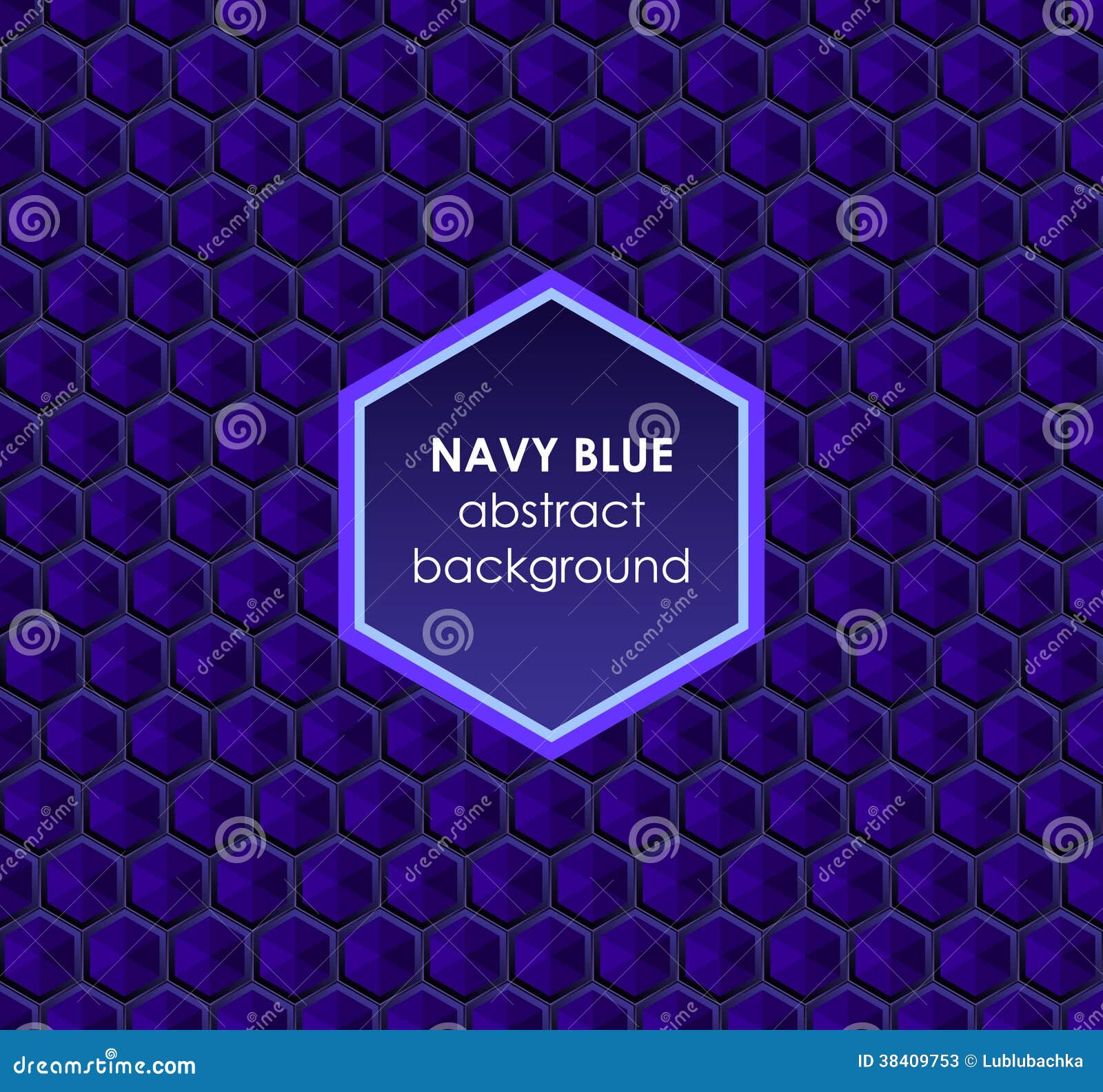 Hexagonal Navy Blue Abstract Background Stock Vector - Illustration of concept, chain: 38409753