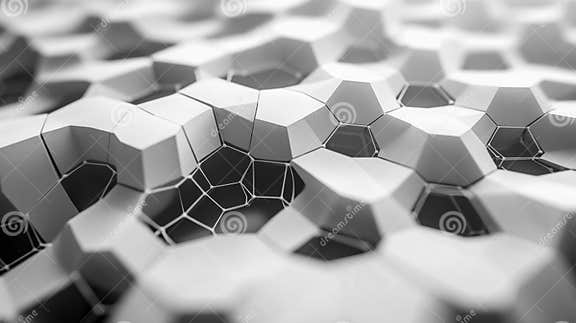 Hexagonal Network Surface stock illustration. Illustration of abstract ...