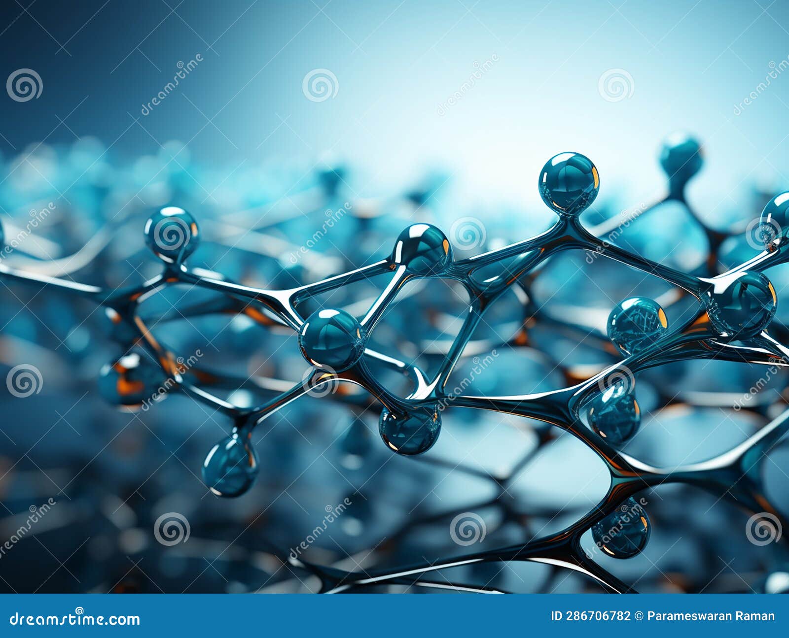 Hexagonal Neural network stock illustration. Illustration of stream ...