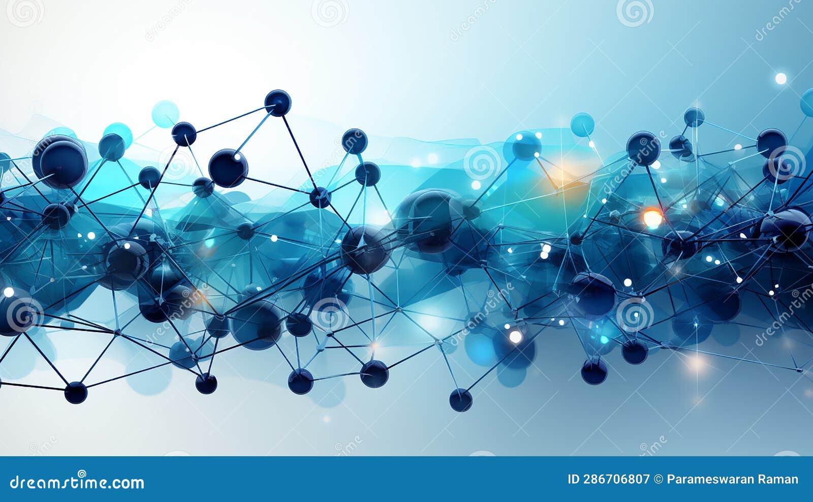 Hexagonal Neural network stock illustration. Illustration of datum ...