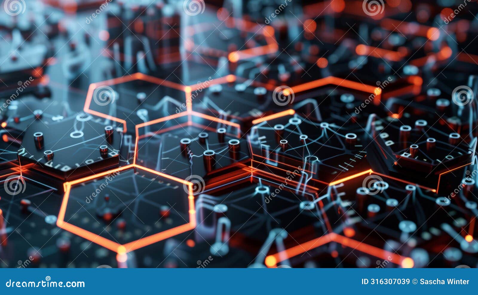 Hexagonal Node: Decentralized Data Security Stock Image - Image of consensus, ledger: 316307039