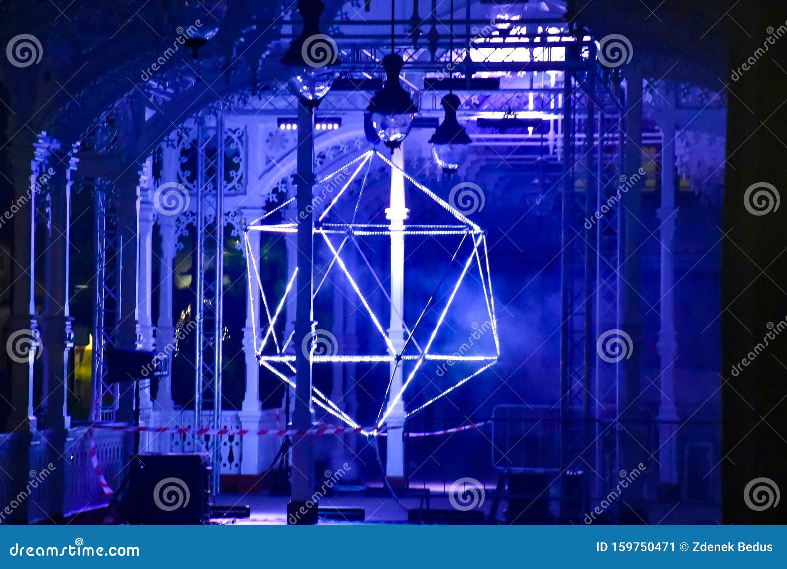 Light show stock image. Image of room, event, post, lamps - 159750471